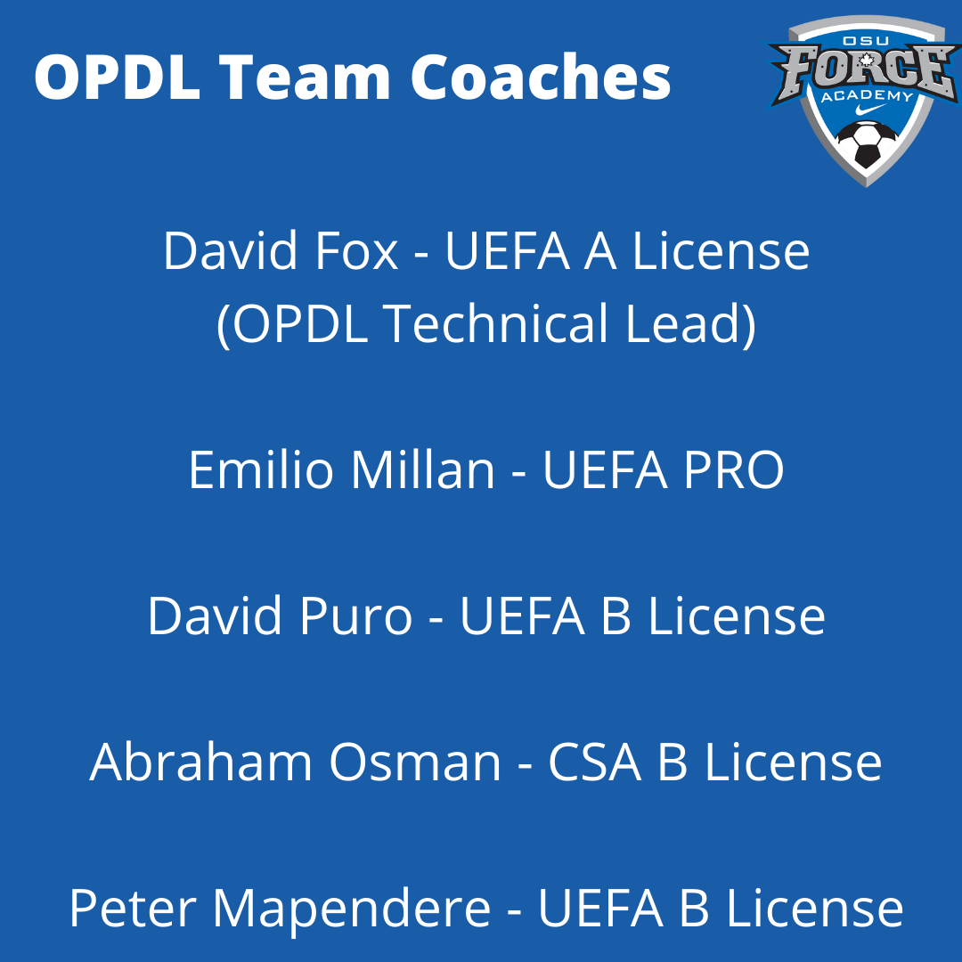Ottawa South United Soccer | Meet our Force Academy Coaches